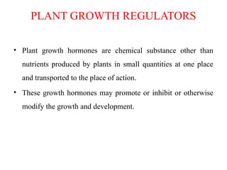 plant growth regulators in vegetable crops | PPTX