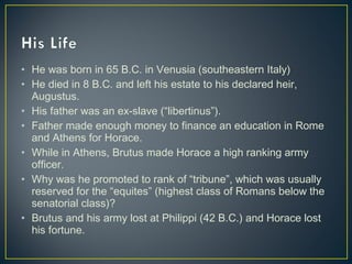 Unit Ten - Horace | PPT