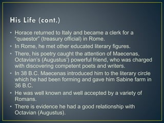 Unit Ten - Horace | PPT