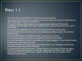 Unit Ten - Horace | PPT