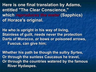 Horace 1 22 Translations | PPT