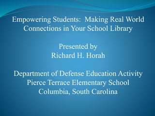 Empowering Students: Making Real World Connections in Your School ...