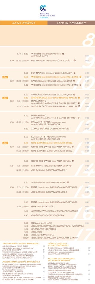 Horaires des projections | PDF