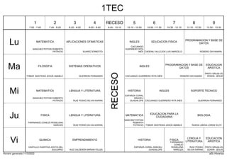 horario-completo-marzo-cursos.pdf | Education