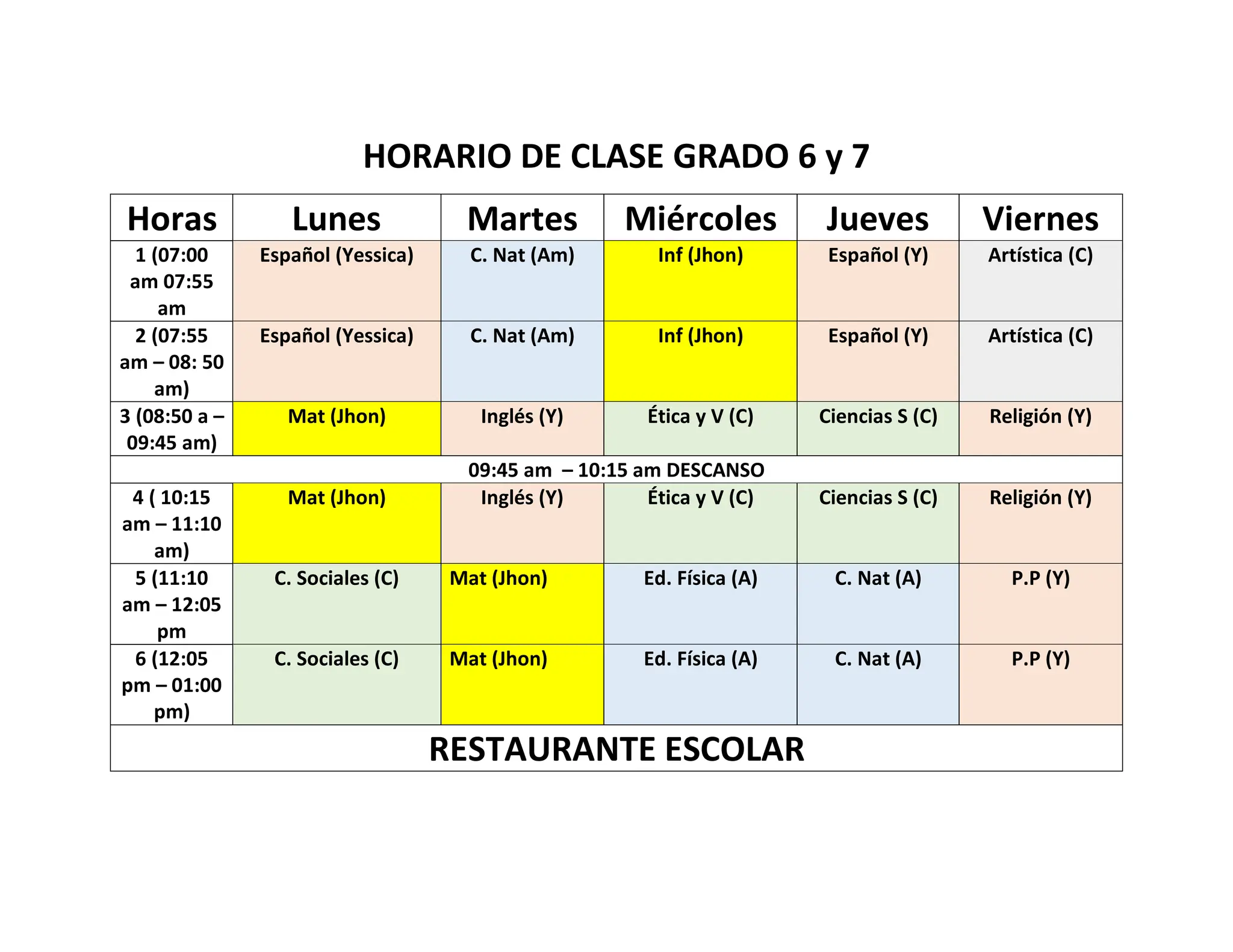 HORARIO DE CLASE GRADO SAN JOSÉ DE BUEY 2024 CARGA ACADEMICA DOCENTE | PPT