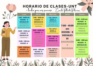 horario de clases - camila talledo.pppdf | PDF
