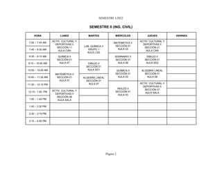 Horarios Definitivos I-2022, Ingeniería Civil | PPT