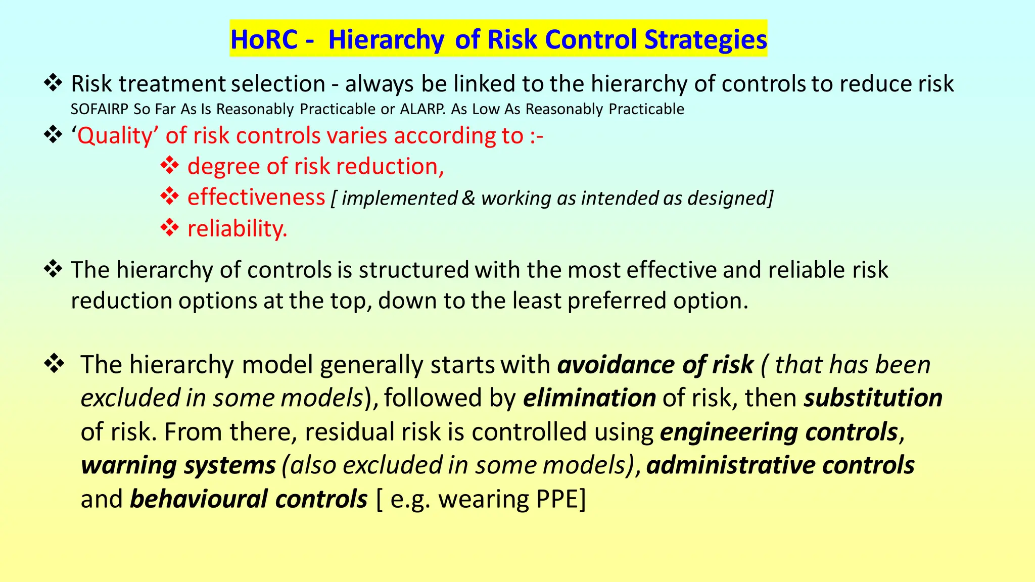 HoRC Hierarchy of Risk Controls & HoCA Hierarchy of Corrective Actions.pdf