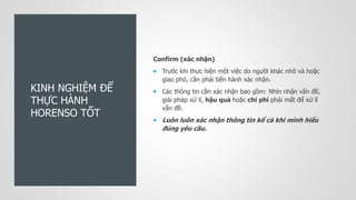 Training HORENSO - Slide | PPTX