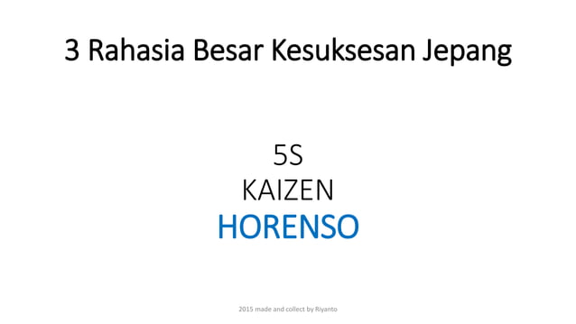 Horenso(1) training pengenalan | PPTX