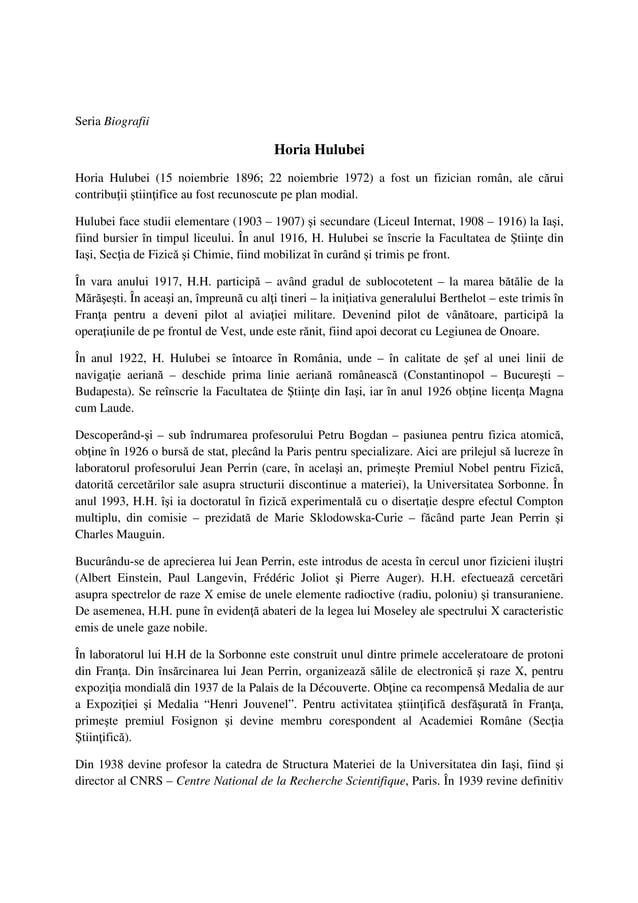Horia Hulubei | PDF