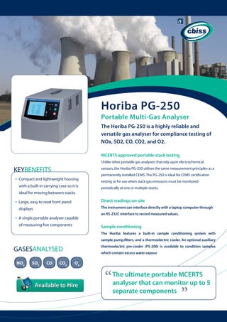 Horiba pg250 datasheet | PDF