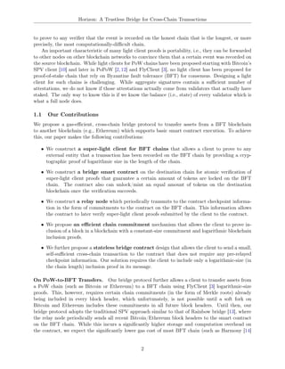 Horizon: A Gas-Efficient Trustless Bridge for Cross-Chain Transactions | PDF | Information and ...