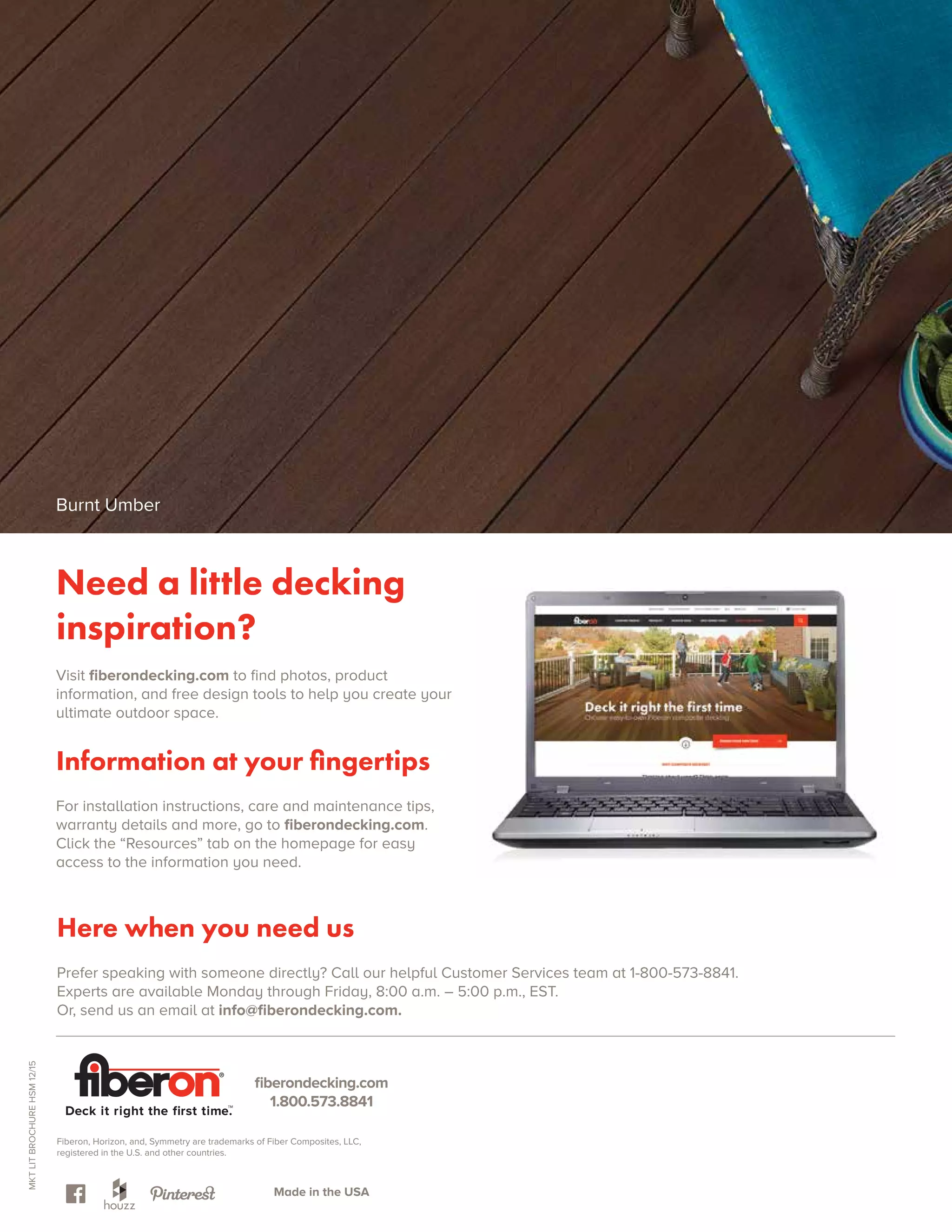 Fiberon Horizon Symmetry Decking Brochure | PDF