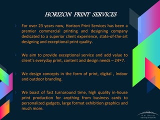 Horizon company profile | PPTX