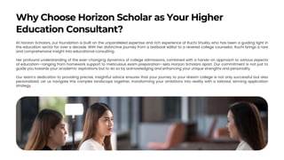 University Admission Consulting by Horizon Scholar | PDF