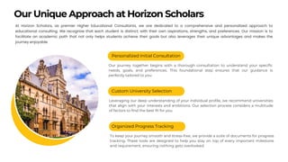 University Admission Consulting by Horizon Scholar | PDF