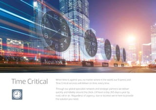 Horizon int time critical a5 brochure | PPT