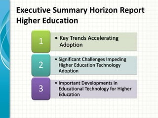 Horizon Report Higher Education Briefing | PPT