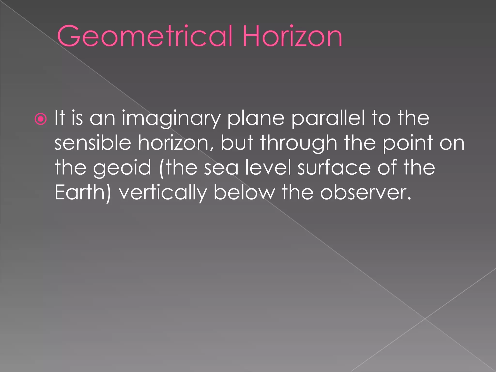 Horizon system of coordinates | PPTX