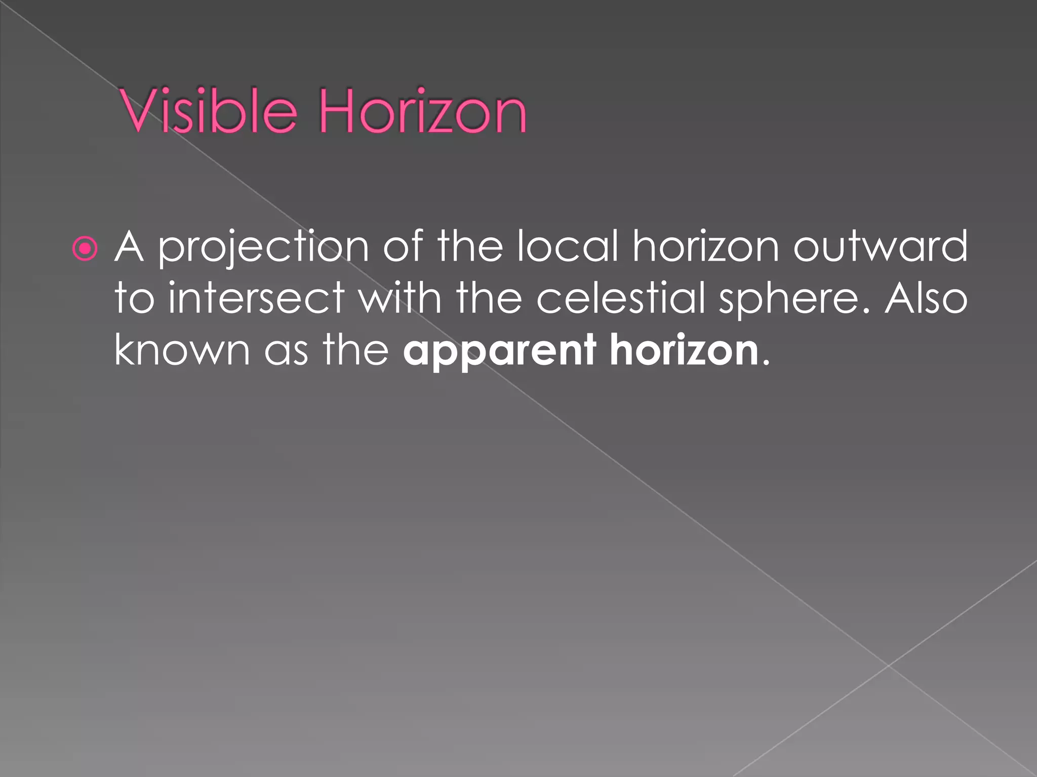 Horizon system of coordinates | PPTX