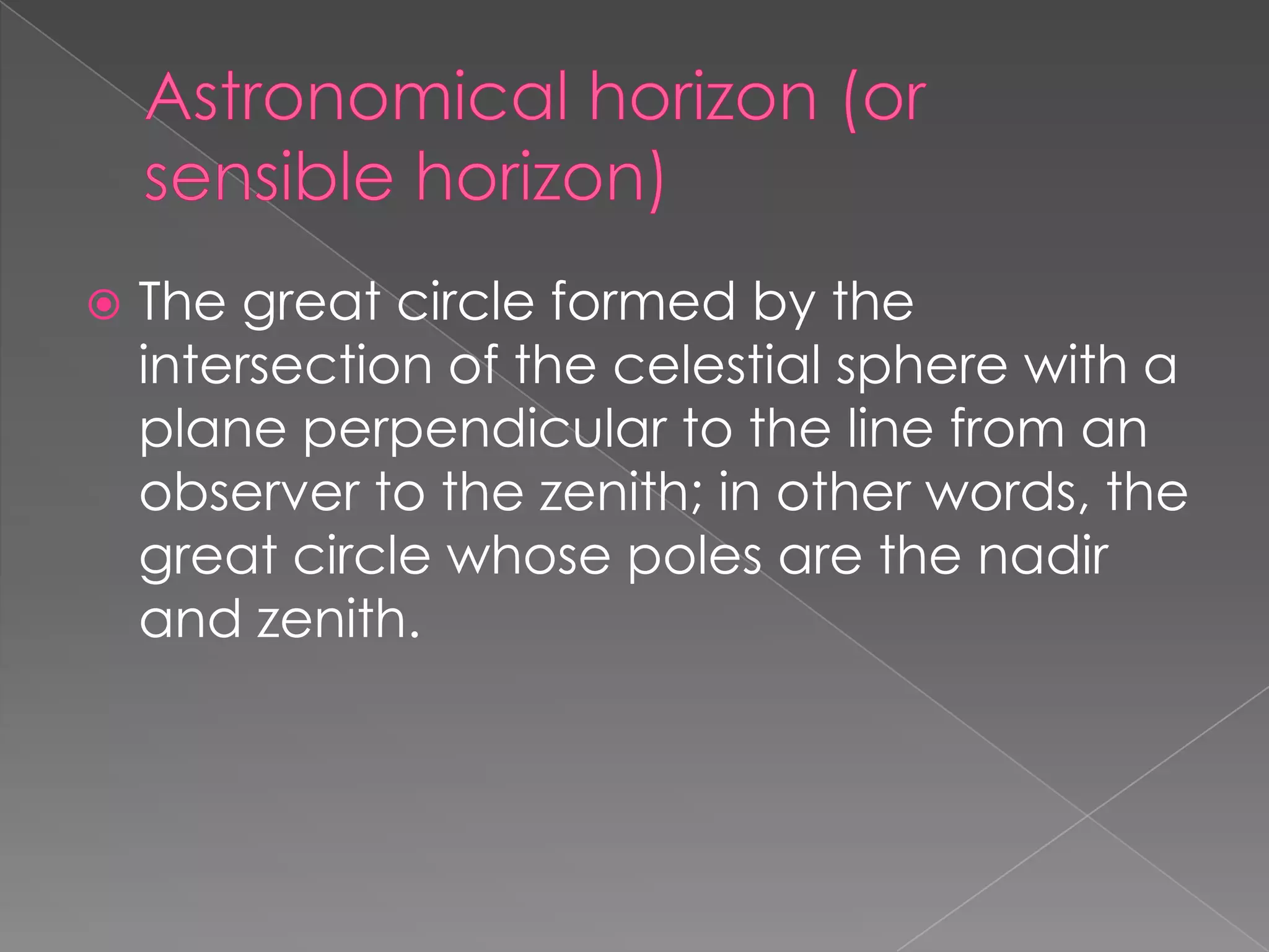 Horizon system of coordinates | PPTX