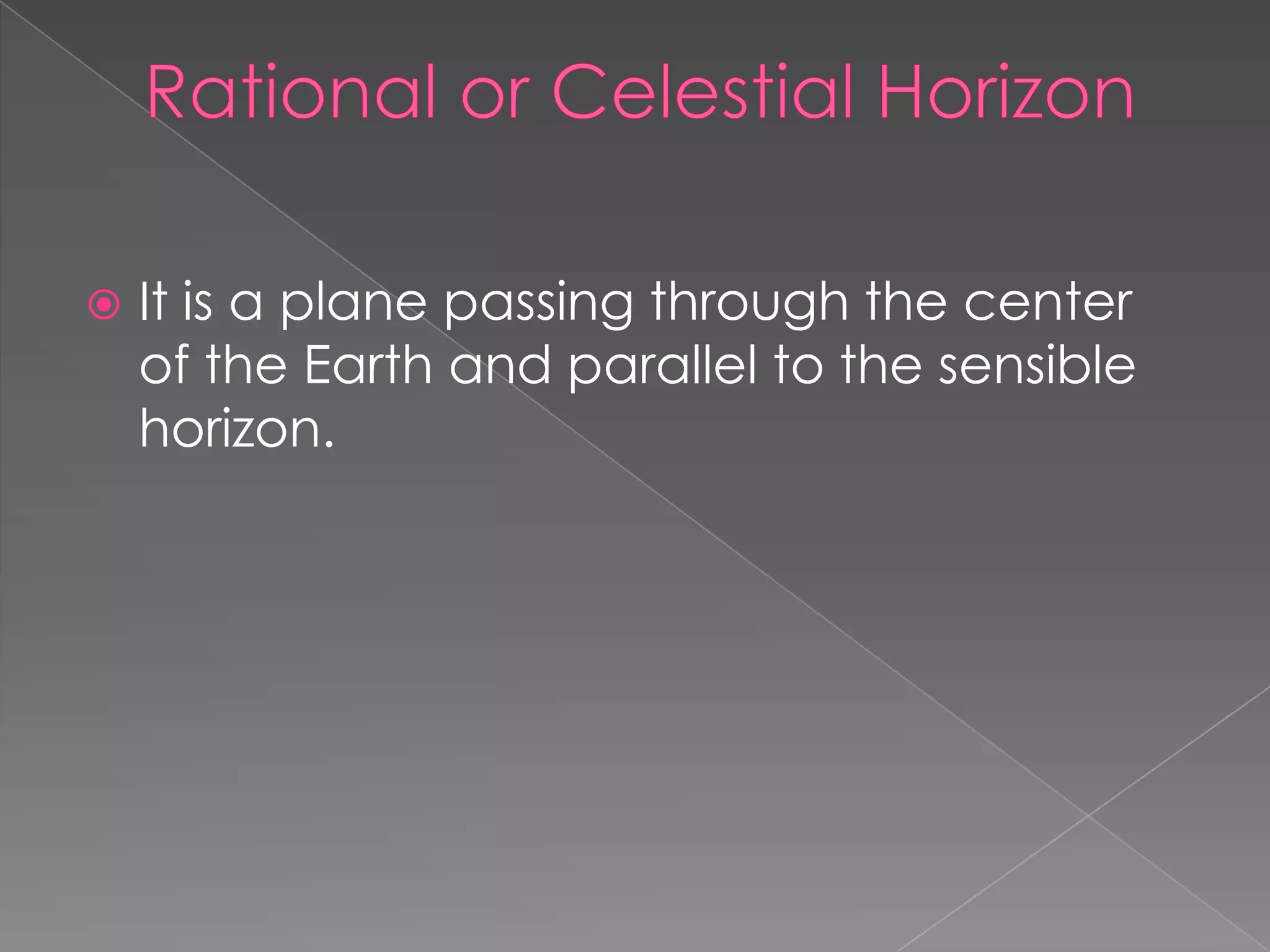 Horizon system of coordinates | PPTX