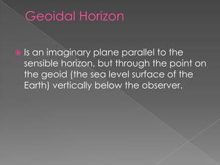 Horizon system of coordinates | PPTX
