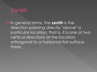 Horizon system of coordinates | PPTX
