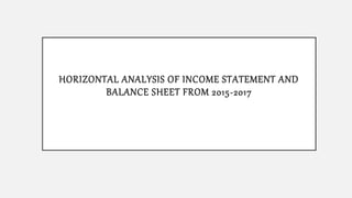 HORIZONTAL ANALYSIS OF INCOME STATEMENT AND BALANCE SHEET[1].pptx