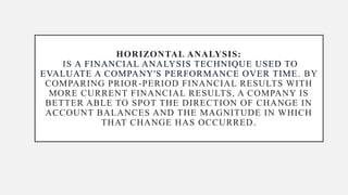 HORIZONTAL ANALYSIS OF INCOME STATEMENT AND BALANCE SHEET[1].pptx
