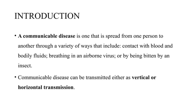 HORIZONTAL AND VERTICAL transmision of infectious | PPTX | Infectious ...