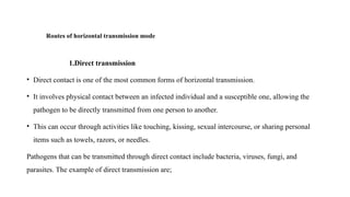 HORIZONTAL AND VERTICAL transmision of infectious | PPTX