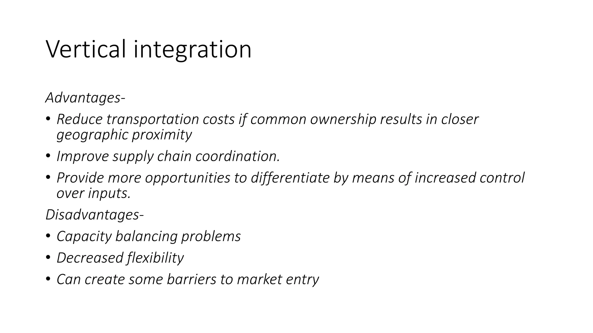 Horizontal and vertical integration | PPTX
