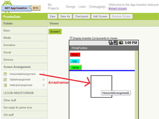 Añadir el componente HorizontalArrangement en AppInventor | ODP