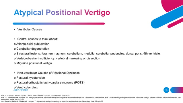 Horizontal Canal BPPV and Other Positional Vertigos | PPTX | Brain and ...