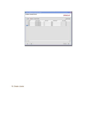 Horizontal clustering configuration steps | DOCX