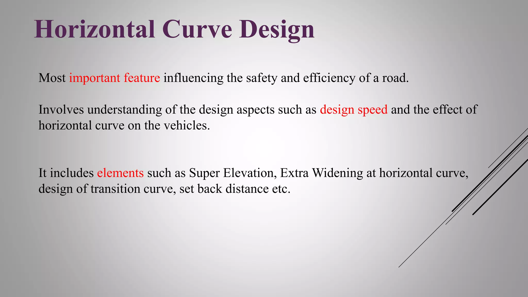 Horizontal curve- IRC 38 | PPTX