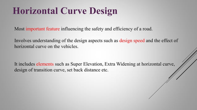 Horizontal curve- IRC 38 | PPTX | Physics | Science
