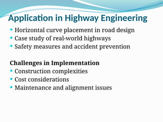 Introduction to horizontal curve in Highways .pptx