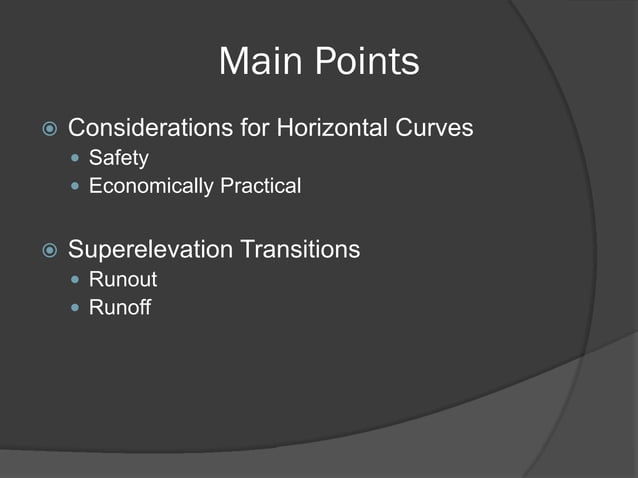Horizontal curves PRESENTATION | PDF