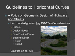 Horizontal curves PRESENTATION | PDF