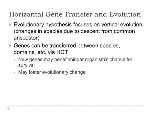 Horizontal gene transfer | PPTX | Biological Sciences | Science