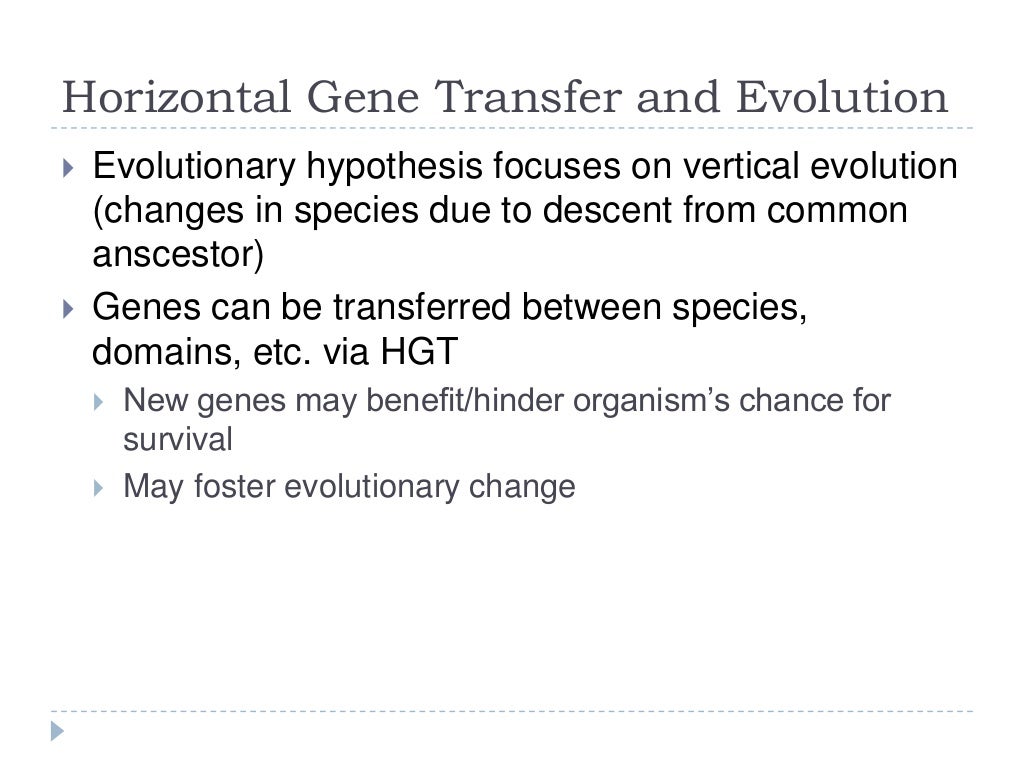 Horizontal gene transfer