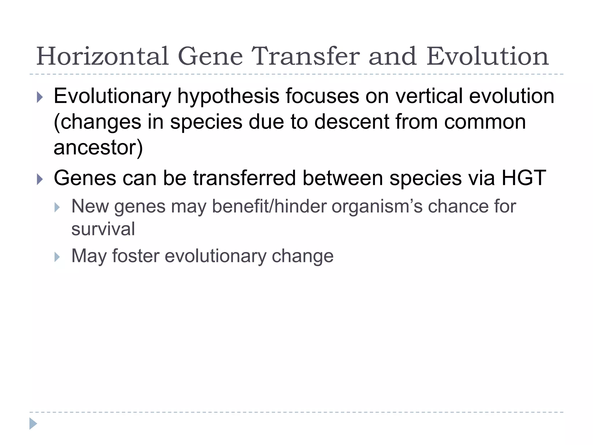 Horizontal gene transfer | PPTX | Biological Sciences | Science