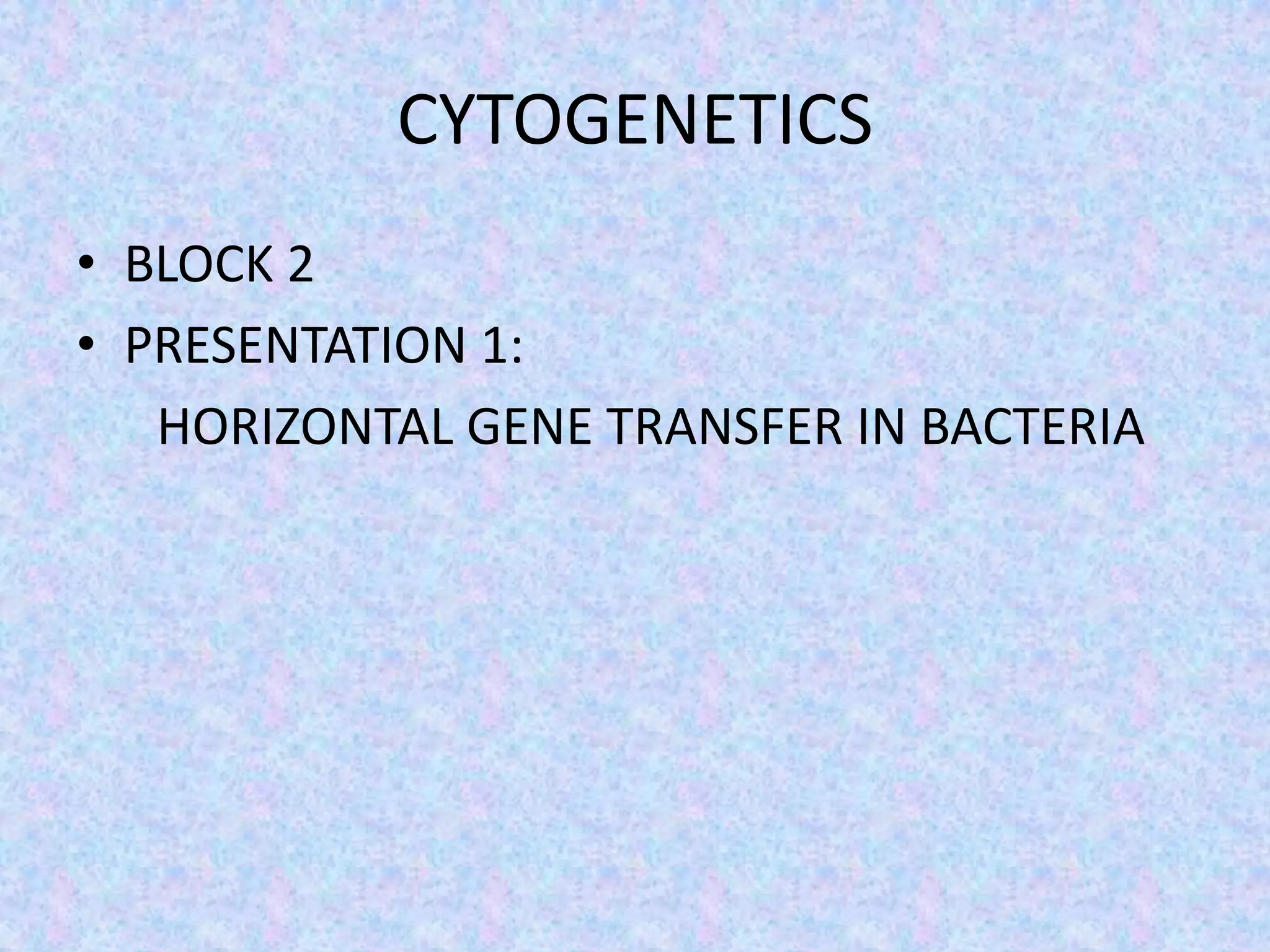 Horizontal gene transfer in bacteria | PDF