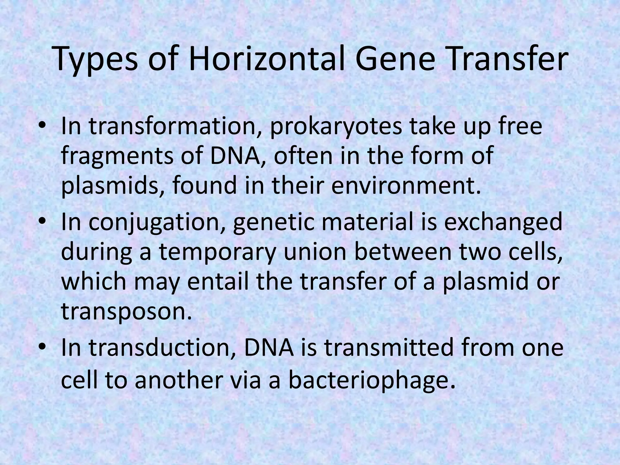 Horizontal gene transfer in bacteria | PDF