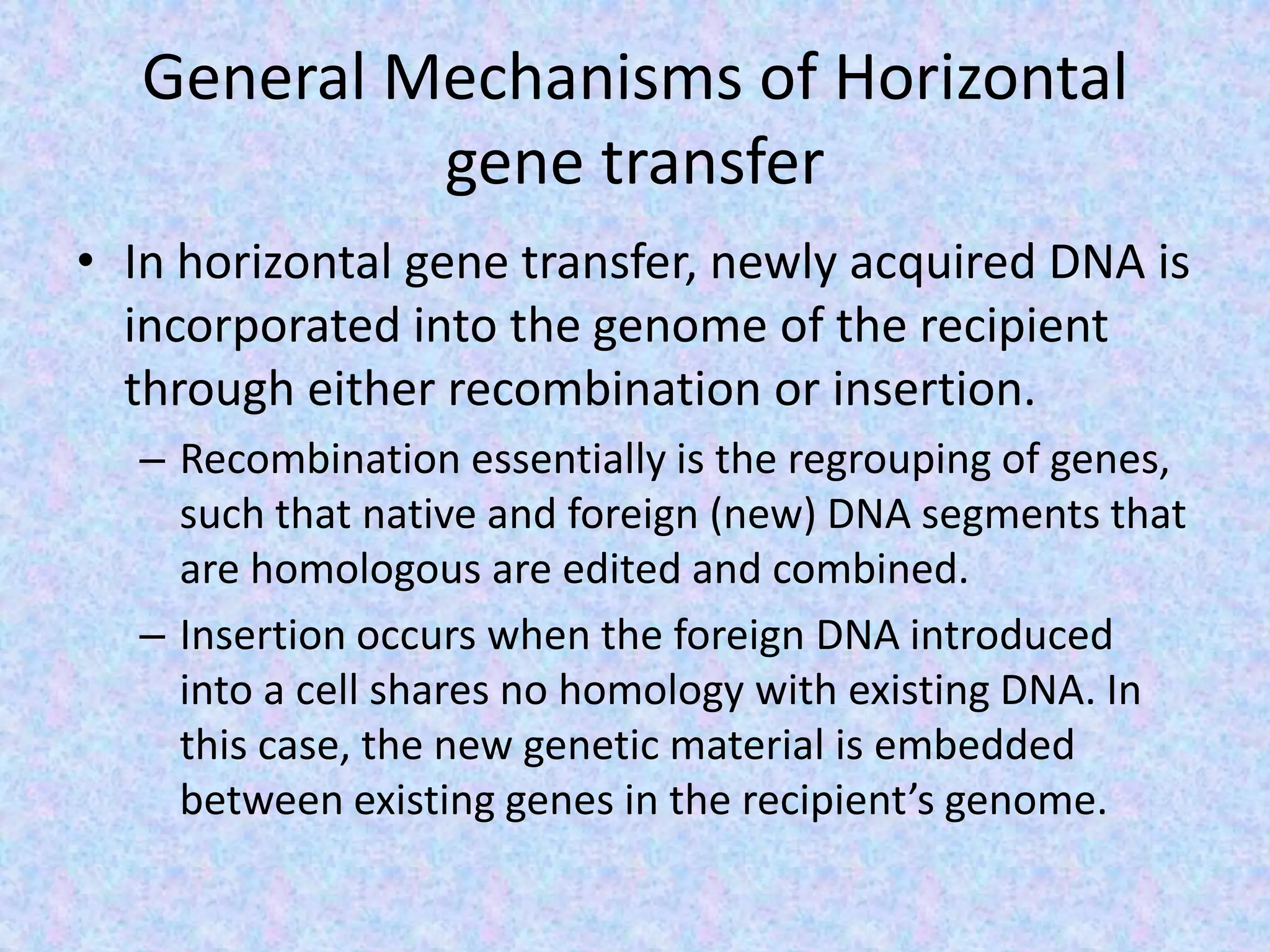 Horizontal gene transfer in bacteria | PDF