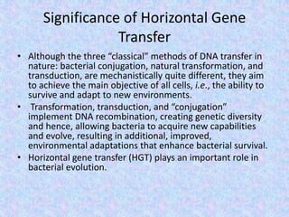Horizontal gene transfer in bacteria | PDF