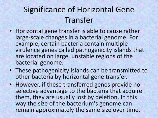 Horizontal gene transfer in bacteria | PDF | Biological Sciences | Science
